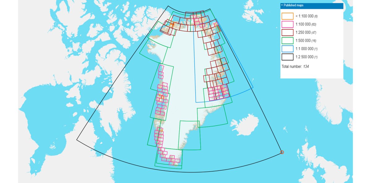 Kort over Grønland - De Nationale Geologiske Undersøgelser for Danmark ...