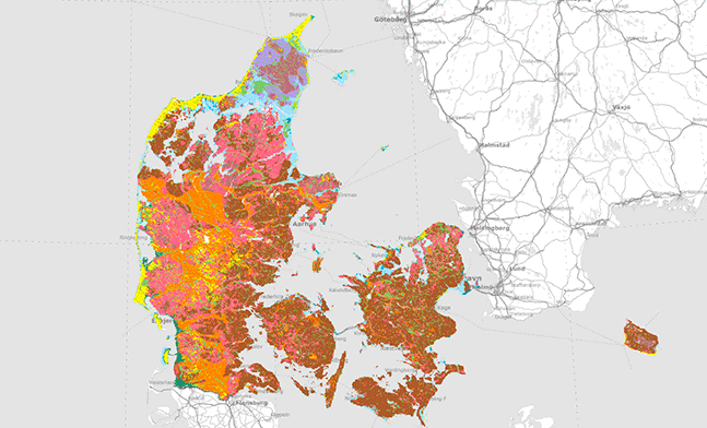 Kort over Danmark - De Nationale Geologiske Undersøgelser for Danmark ...