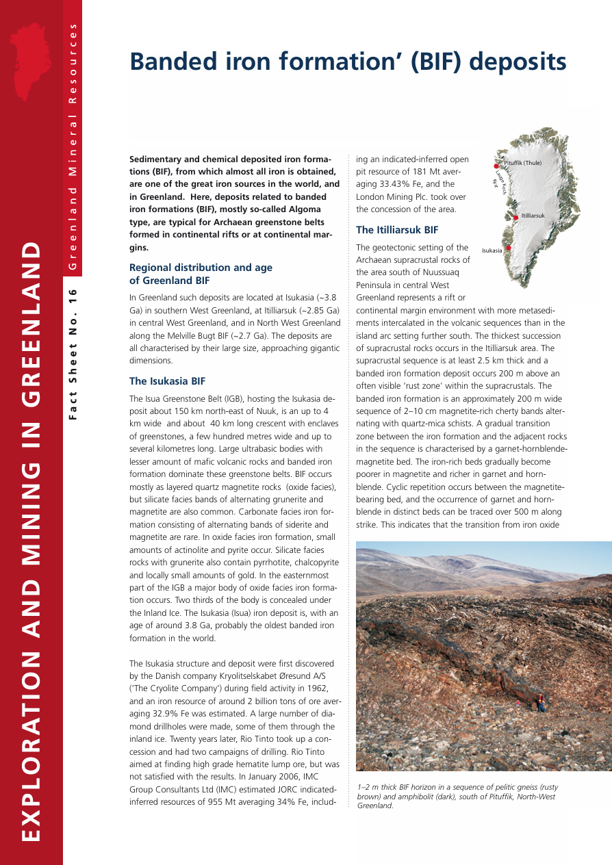 Fact Sheet 16: Banded iron formation (BIF) deposits - Exploration and ...