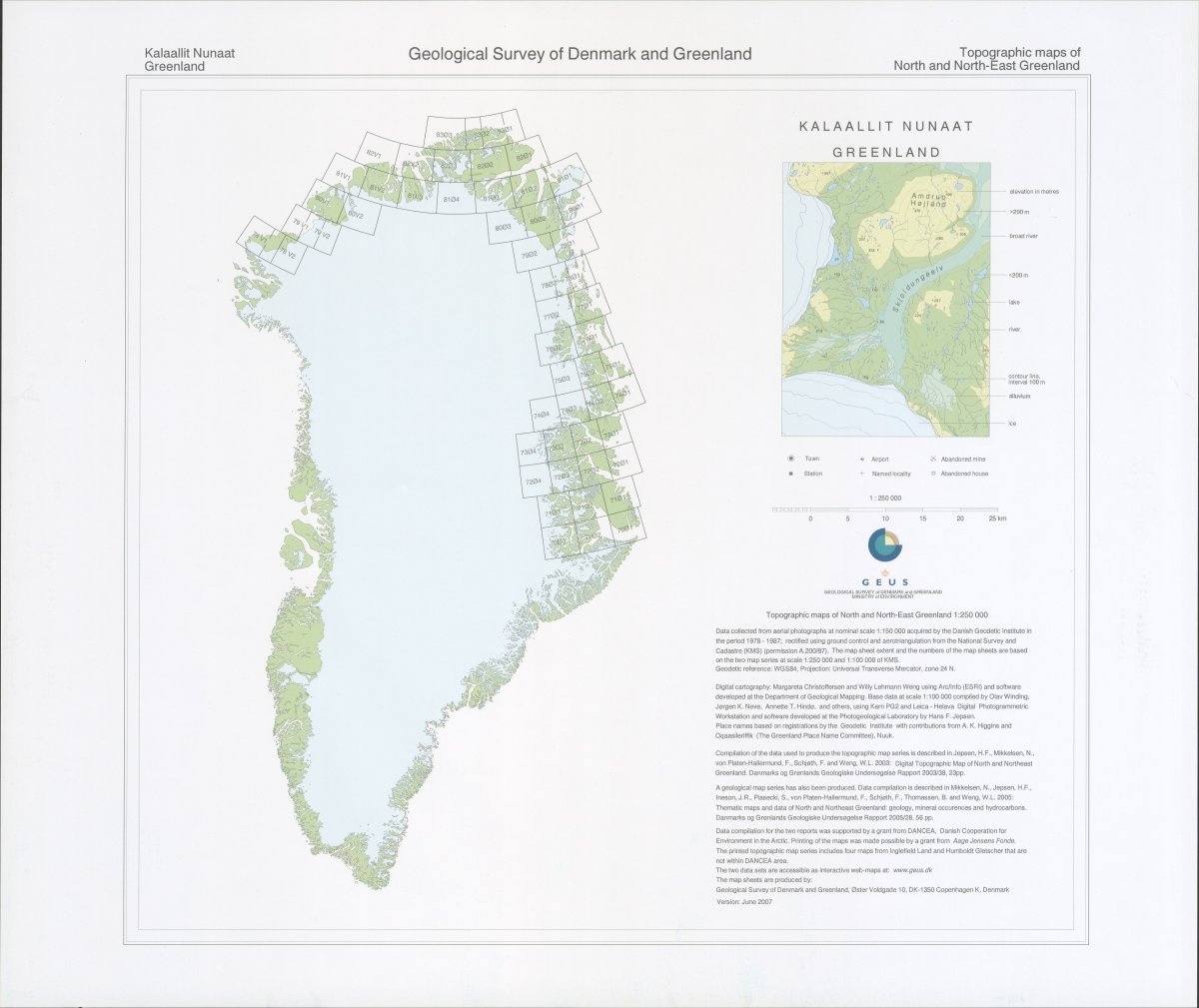 Index: Topographic maps of North and North-East Greenland - Skala 1:250 ...