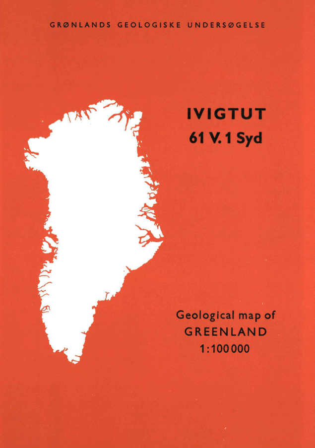 Kortbeskrivelse: Ivigtut 61 V.1 Syd, 1:100 000, 1975 - Kortbeskrivelser ...